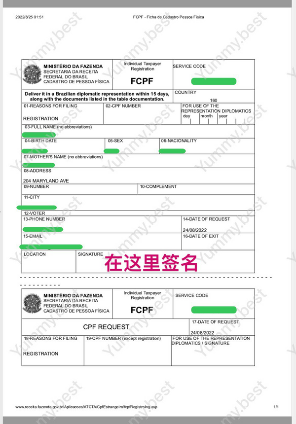 薅羊毛利器！巴西个人税号（CPF）云申请教程